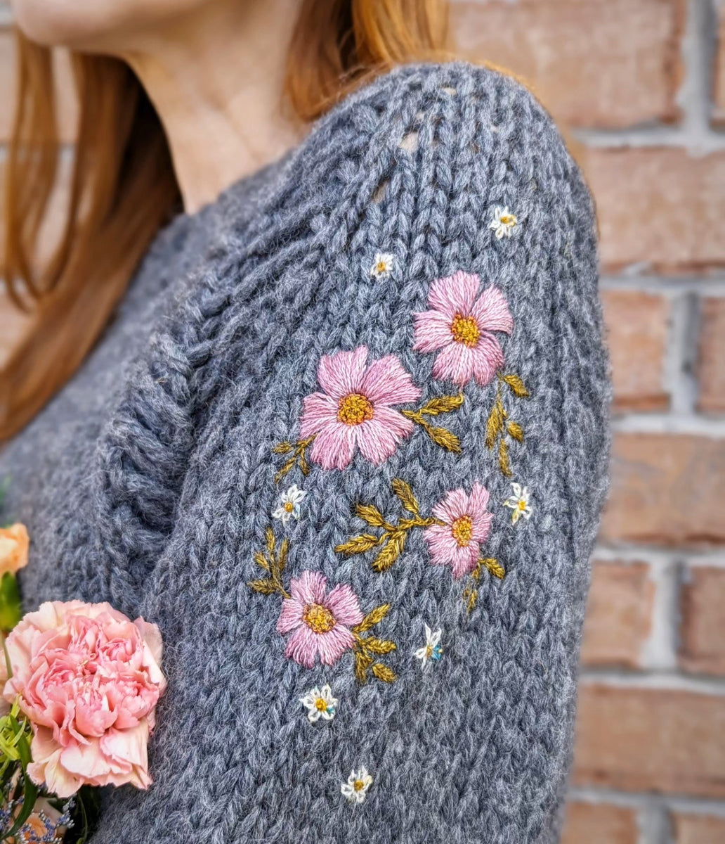 Embroidered Blossoms Stick & Stitch – knittedbliss